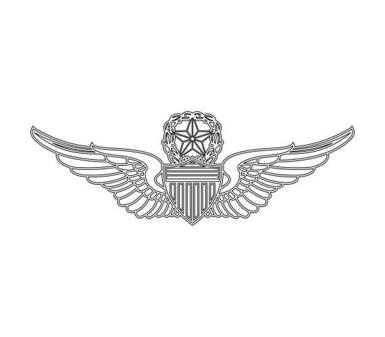 US Army Master Aviator Badge Vector Files dxf eps svg ai crv - Etsy ...