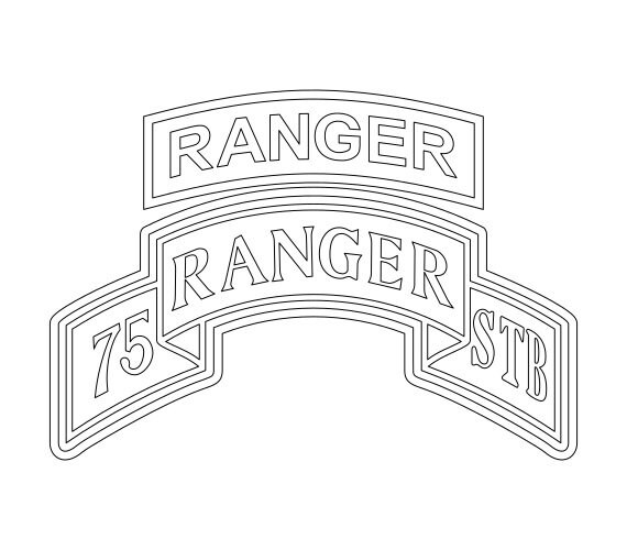 US Army 75th Ranger STB Patch With Ranger Tab Vector Files - Etsy