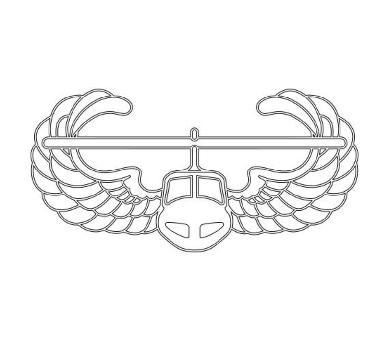Us Army Air Assault Badge Vector Files Dxf Eps Svg Ai Crv Etsy