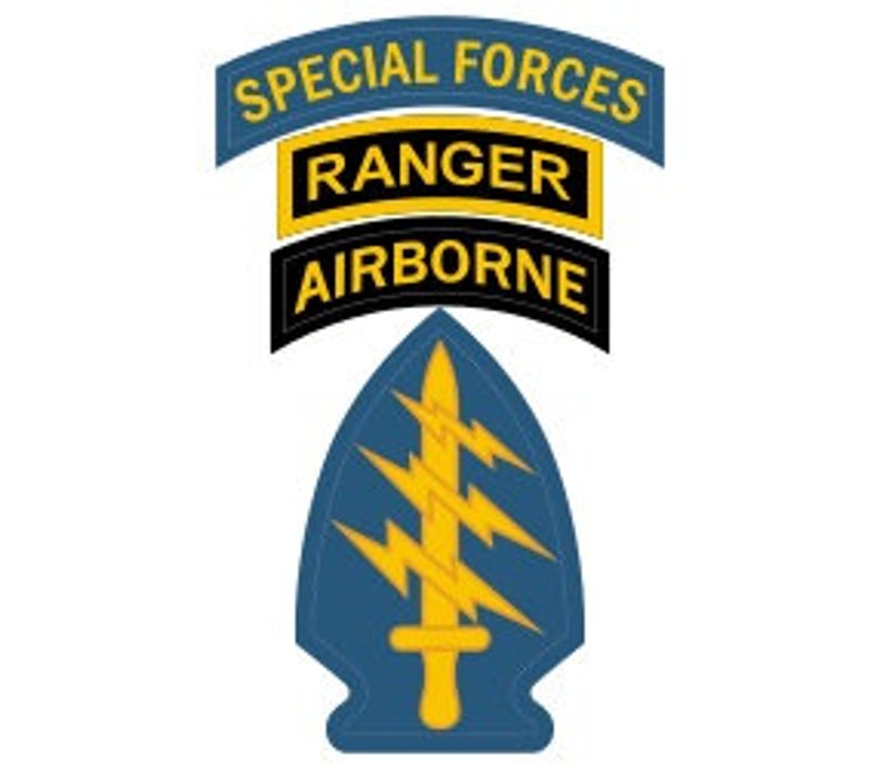 US Army Special Forces Patch With SF and Ranger Tabs Vector - Etsy