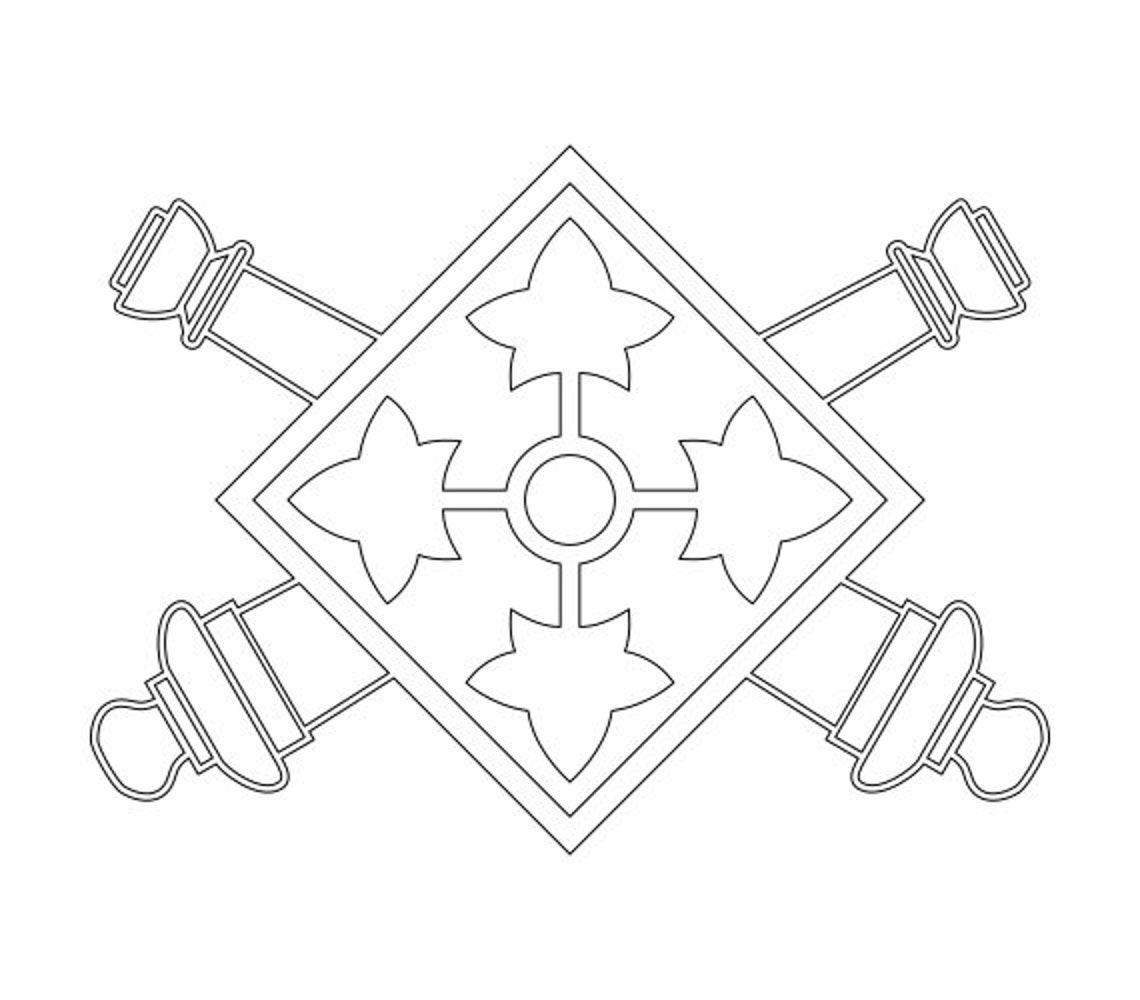 US Army 4th Infantry Division DIVARTY Emblem Vector Files Dxf - Etsy