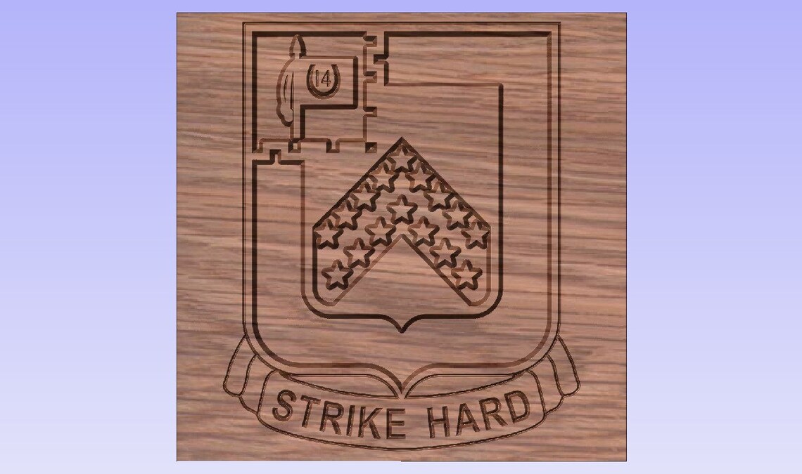 US Army 16th Cavalry Regiment Unit Crest Vector Files Dxf Eps - Etsy