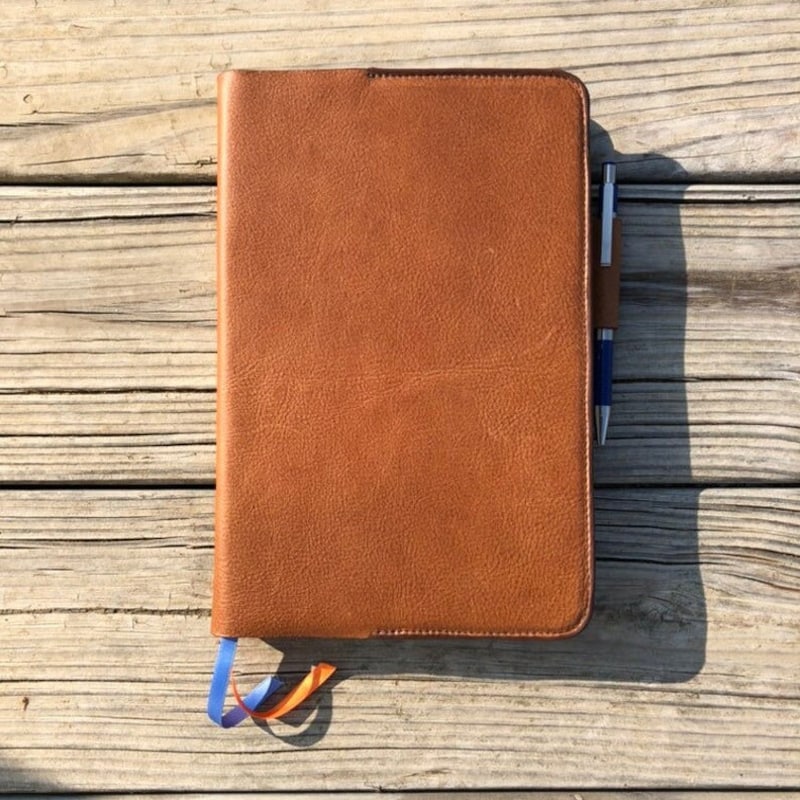 Red Leather Daily Planner - Etsy