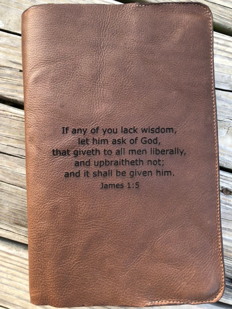 Bible Cover Personalized Custom Scripture Cover Leather - Etsy