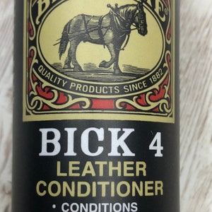 Bick 4 Leather Conditioner 2 Ounce, Leather Treatment, Leather Cleaner ...