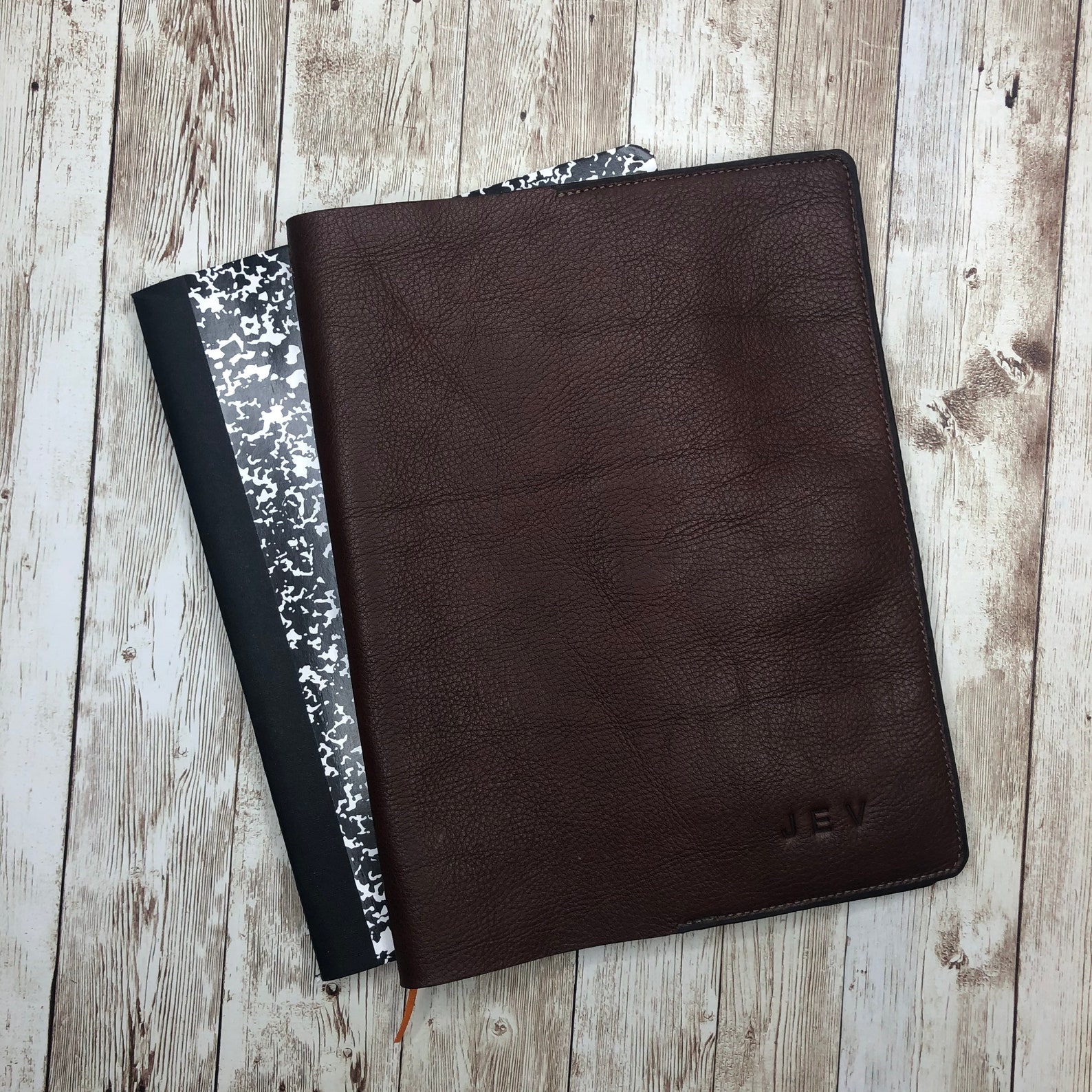 Composition Notebook Leather Cover Personalized Refillable - Etsy