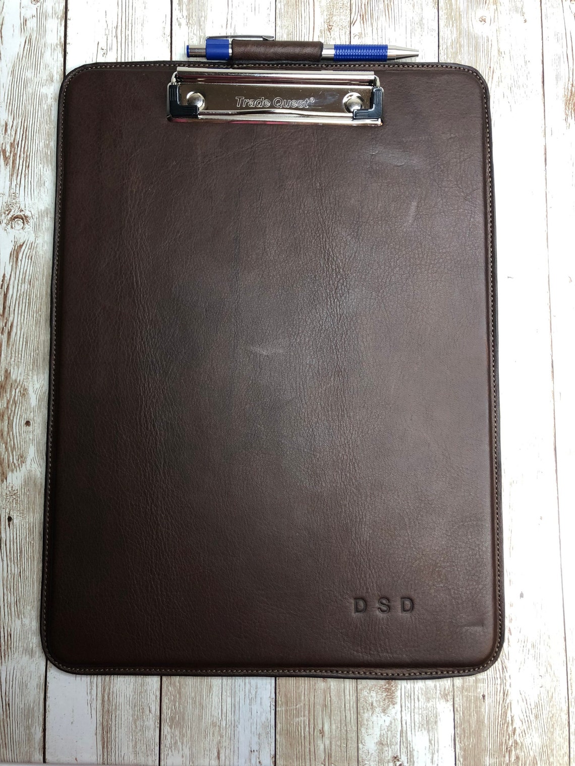 Leather Covered Clipboard Personalized Clipboard - Etsy