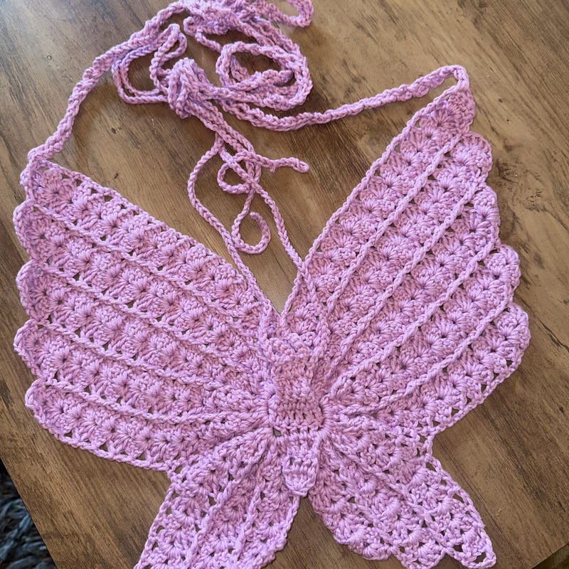 Crochet Butterfly Top - Etsy