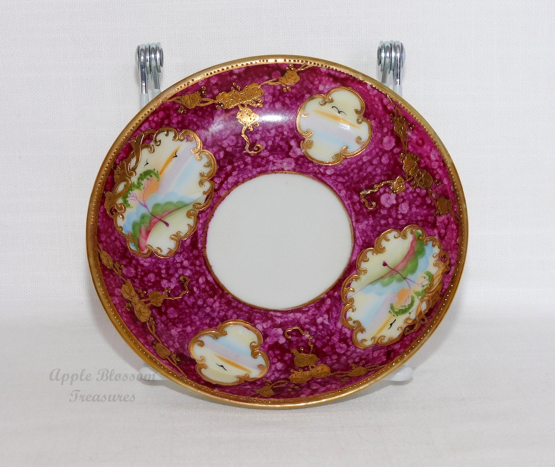 Vintage Hand Painted Saucer Only - Made in Japan - Water Scenes ...