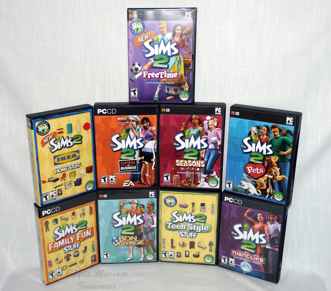 The Sims 2 Expansion Pack Games Lot of 9 PC CD-ROM - Etsy