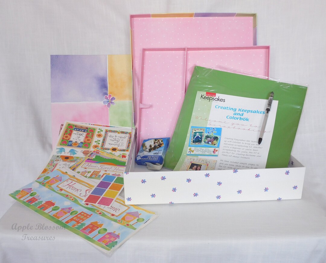 Kathy Davis Designs Colorbok Scrapbook Kit~storage Box, Die Cuts ...