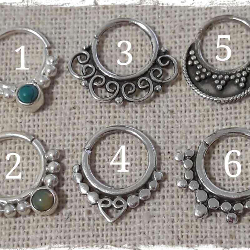 Silver Septum Ring - Etsy