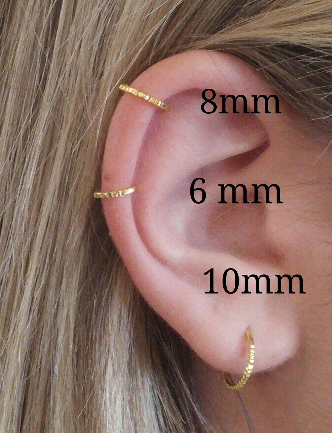 Cartilage Hoop Cartilage Piercing Gold Cartilage Hoop Helix - Etsy