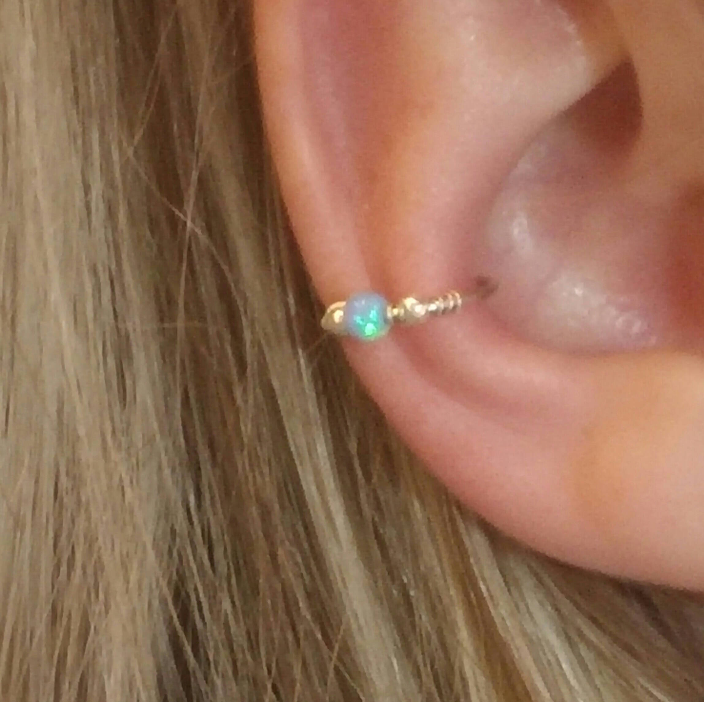 Conch Earring Hoop Gold / Sterling Silver Conch Hoop Earring - Etsy