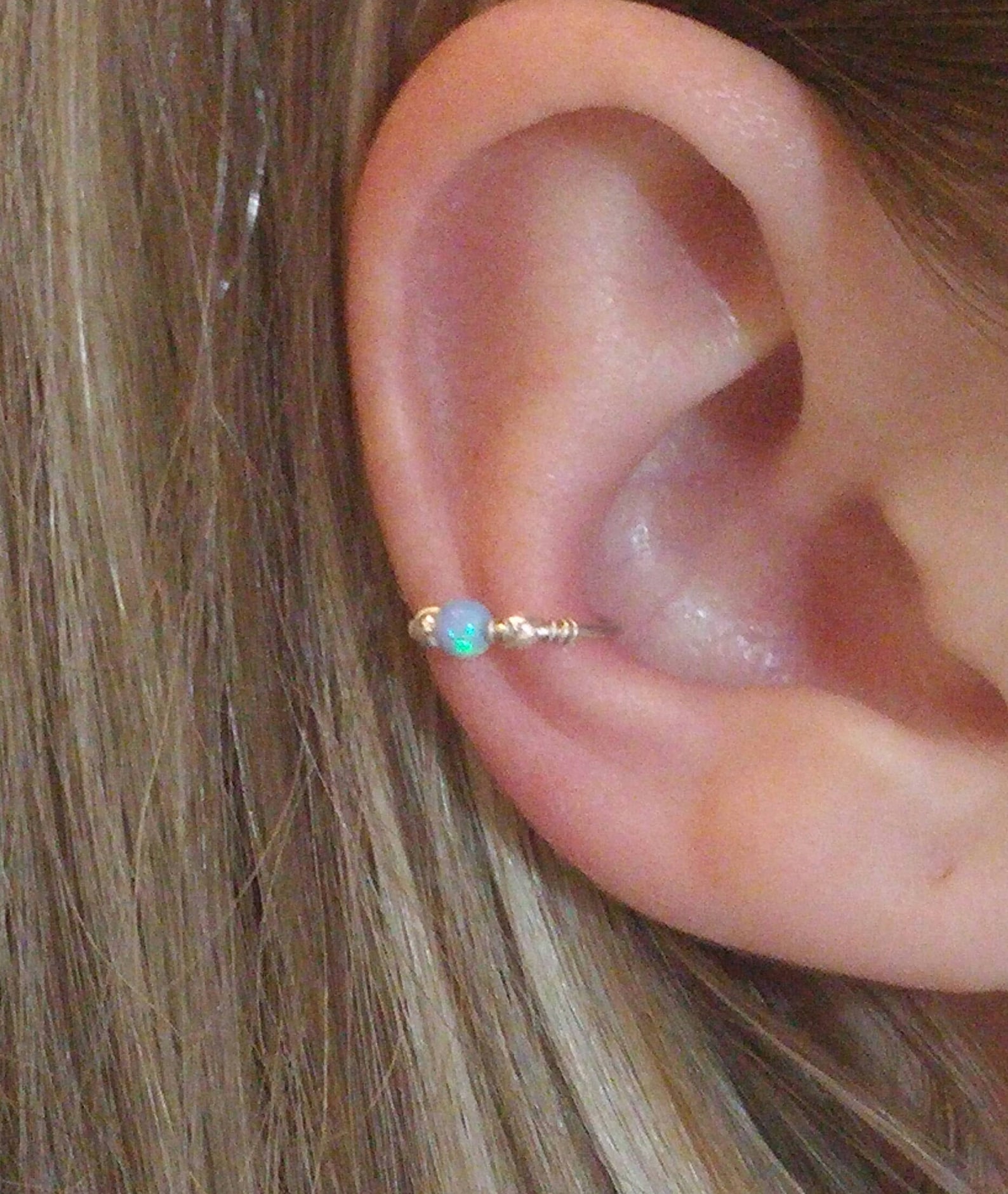 Conch Earring Hoop Gold / Sterling Silver Conch Hoop Earring | Etsy