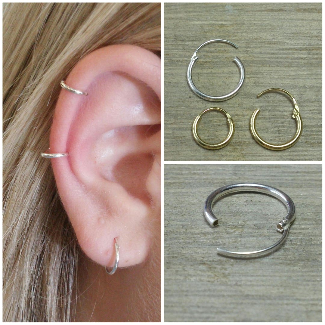 Hoop Earrings, Sterling Silver Hoop, Small Hoops, Silver Hoops, Tiny ...