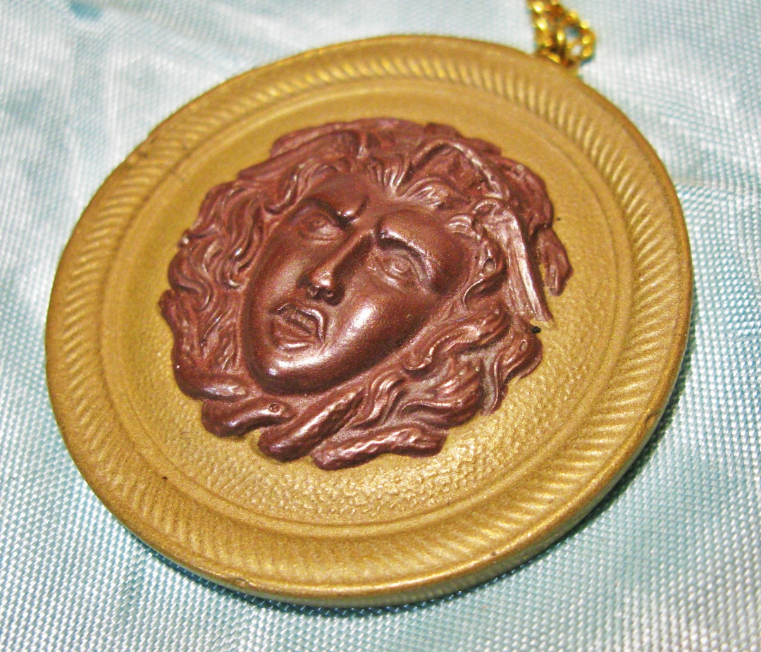 Large Green Man Pendant Ceramic God of the Forest Medallion & Chain ...
