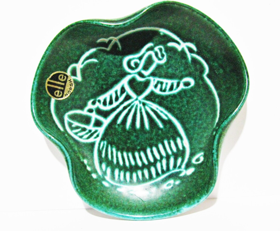 Trinket Coin Dish Ring Tray Elle Pottery Norway Scandinavian - Etsy