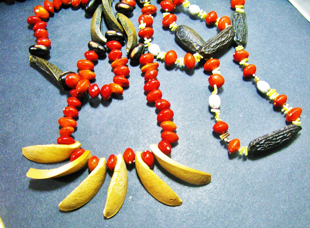 Lot Vintage Seed Necklaces X 2 Seed & Nut Hand Made - Etsy