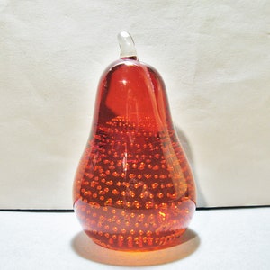 Whitefriars Glass Pear Paperweight Controlled Bubble - Etsy