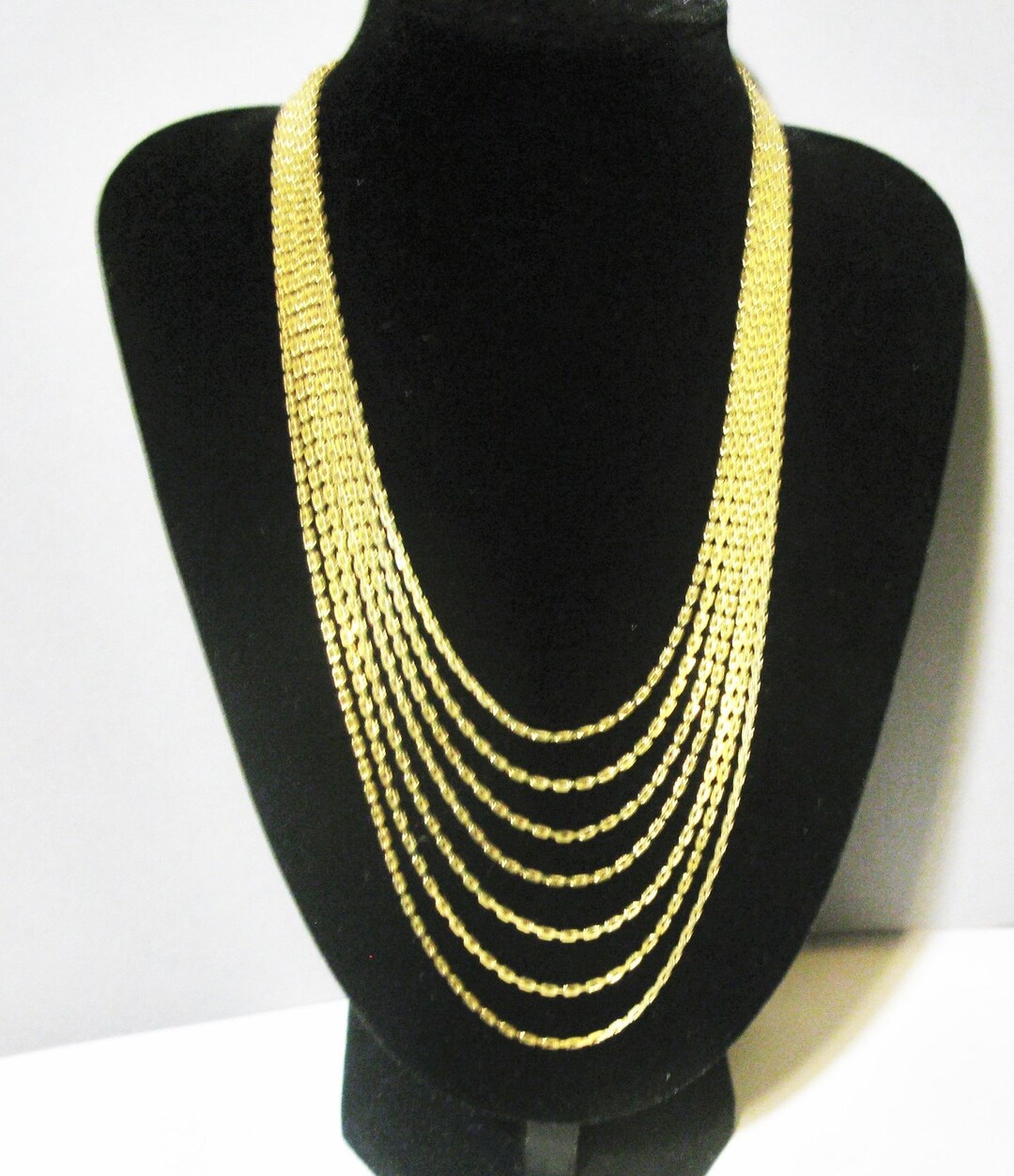 Kollmar & Jourdan Multi Strand Chain Necklace, Layered Cascade ...