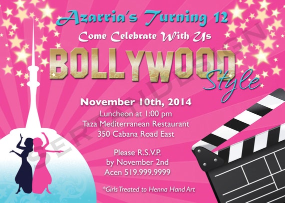 Bollywood Party Birthday Invitation Messages Indian Army Theme