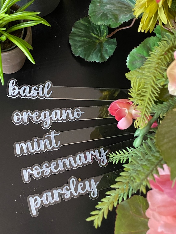 Garden Picks Herb Signs Garden Signs Gift for Gardener - Etsy