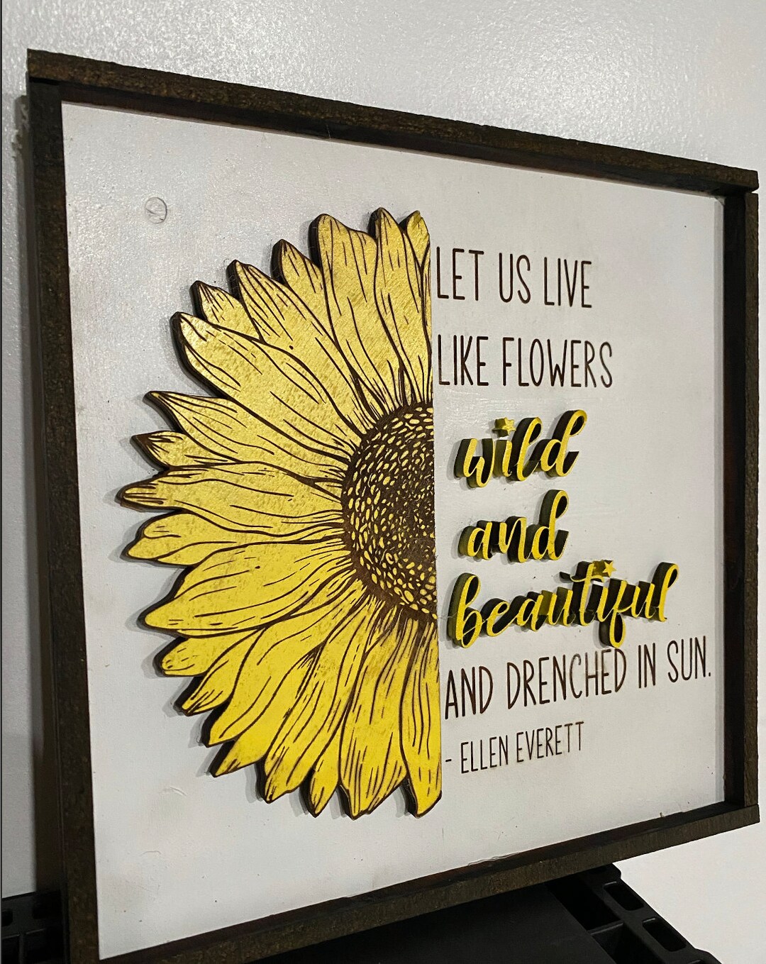 Sunflower Decor Sunflower Sign Sunflower Art Wild and - Etsy