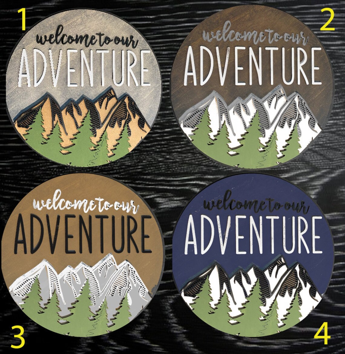 Adventure Sign 3D Door Hanger Sign Wedding Shower Gift | Etsy