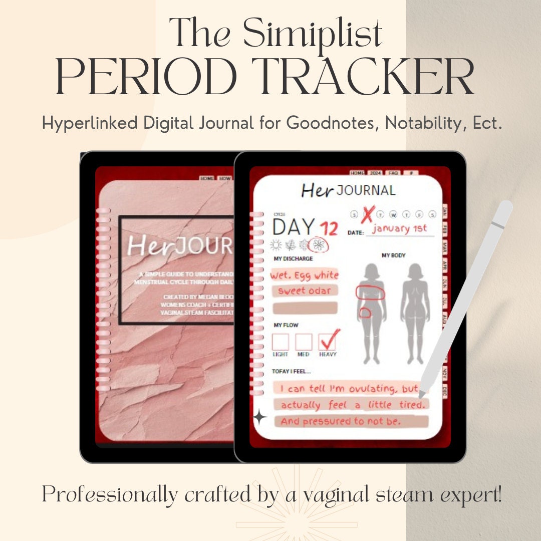Digital Planner, Digital Journal, Period Tracker, Digital Tracker ...