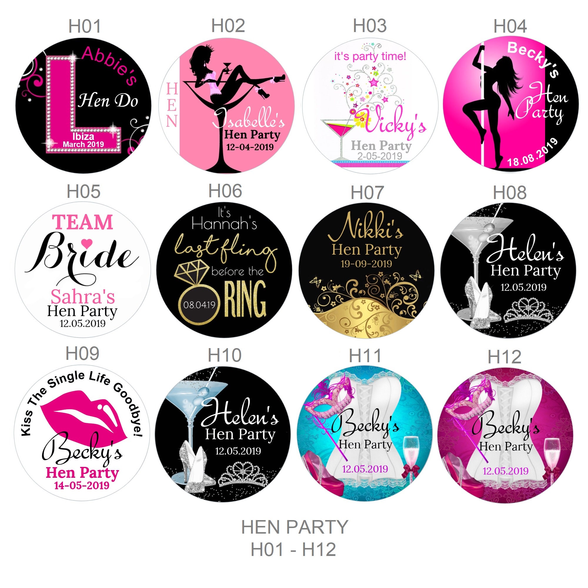 Hen Party Favours Personalised. Hen Party Gifts Hen Do - Etsy UK