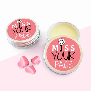 I Miss Your Face Lip Balm Gift, Letterbox Gift, Miss You Gift for ...