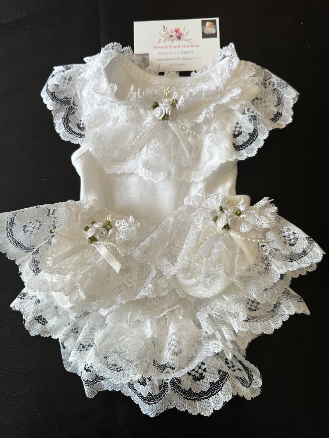 Tiny Baby Frilly Vest Set - Etsy