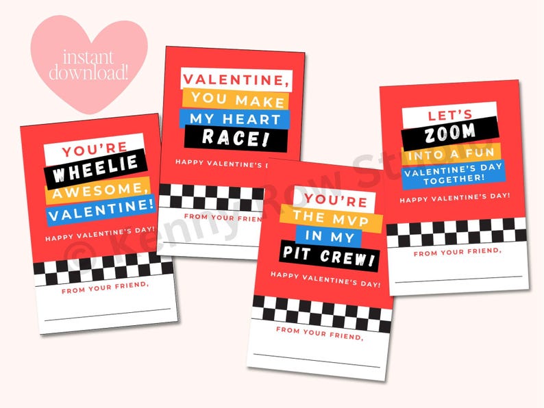 Race Car Valentine | Printable Valentines | Hot Wheels Valentines ...