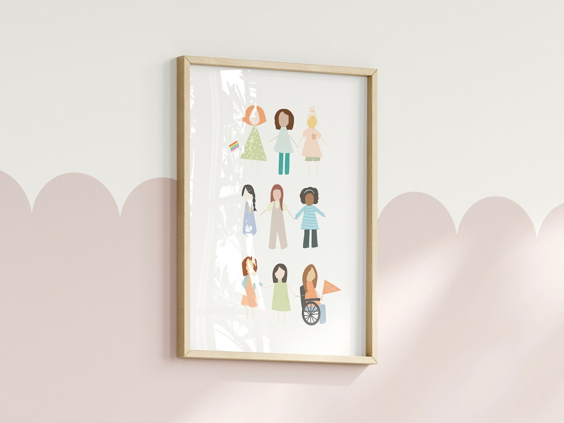 Girl Room Printable, Girls Art Printable, Nursery Art Digital Download ...