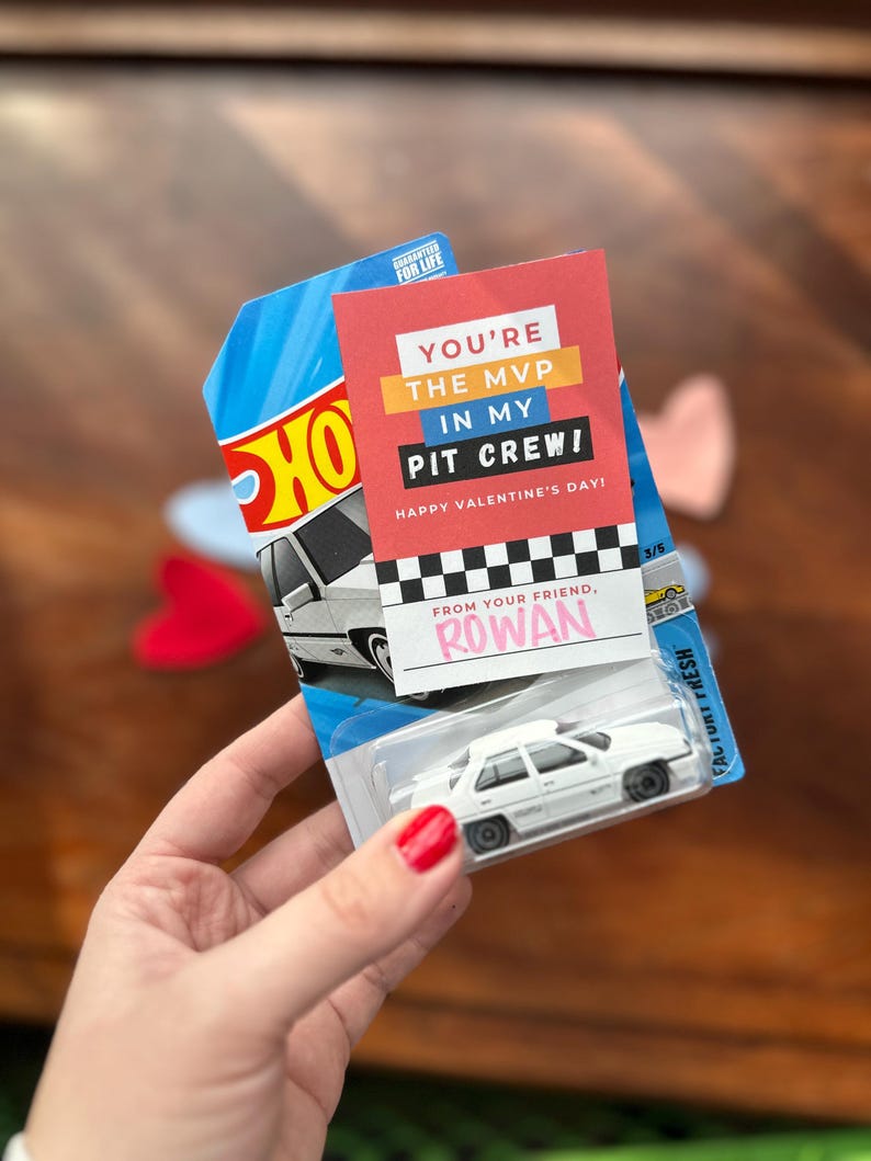 Race Car Valentine | Printable Valentines | Hot Wheels Valentines ...