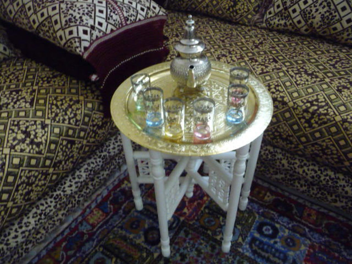 Moroccan Tea Pot Set With Table and Tray - Etsy