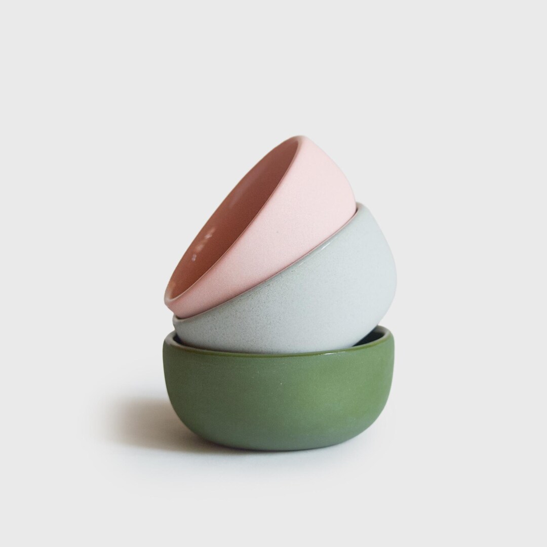 Pottery Small Bow Little Pottery Bowls Small Ring Dish Sauce Dish ...