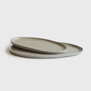Oval Serving Plate, Pottery Dinnerware, Stoneware Plates Set, Ceramic ...