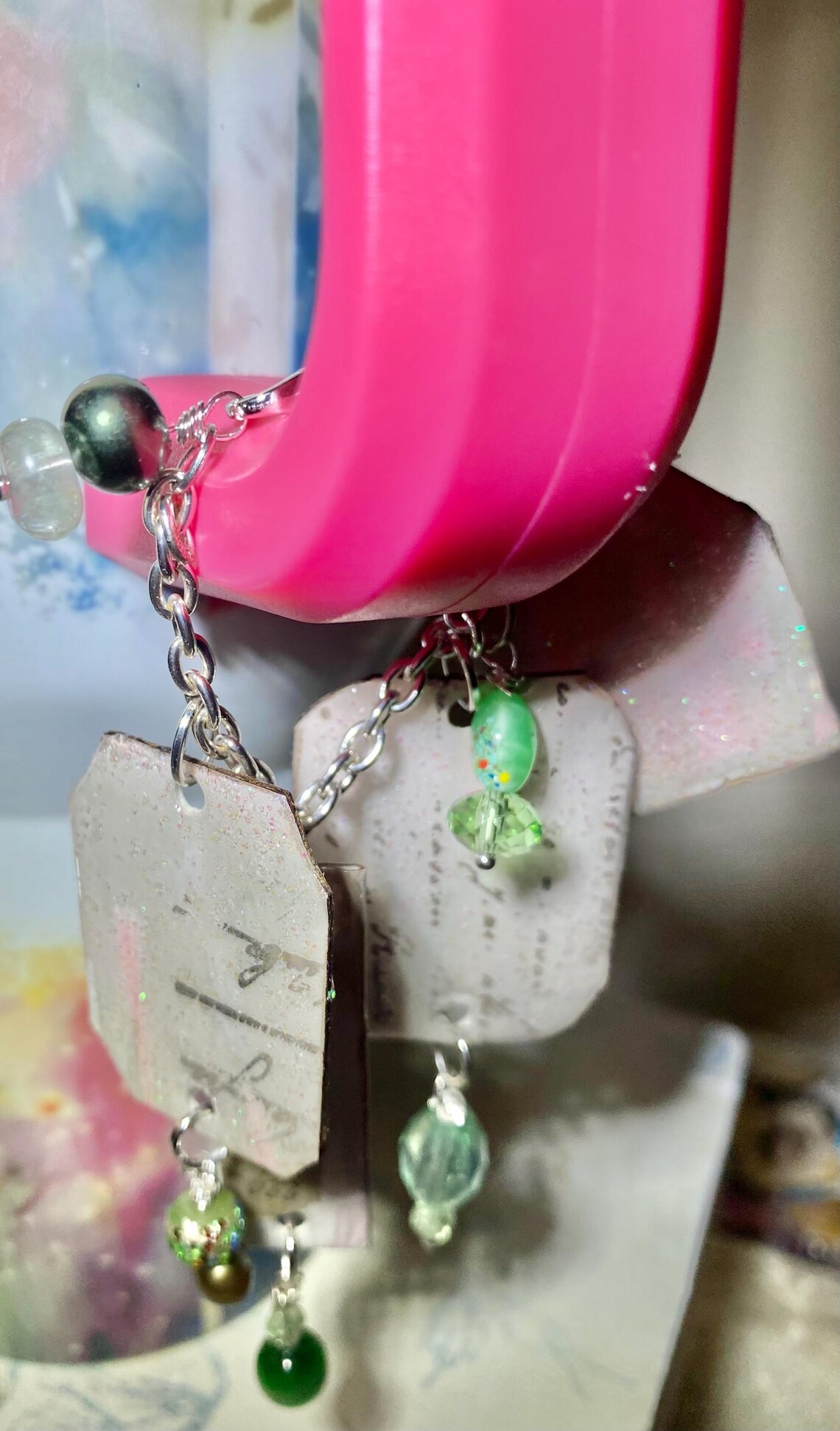 Handmade Dangle for Junk Journals or Bookmarks, Charms, Stanley Cups ...