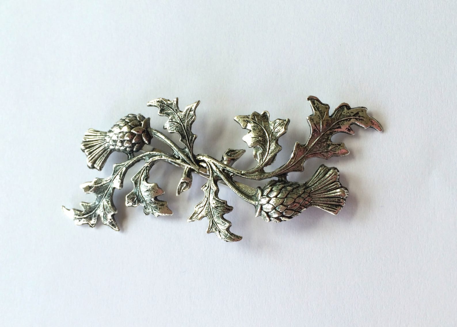 Silver Scottish Thistle Hair Pin Leaf Bobby Pin Bridal Hair Pin Bridal ...