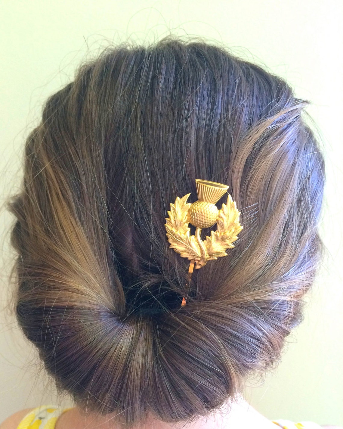 Gold Scottish Thistle Bobby Pin Bridal Hair Pin Bridal Hair Clip ...