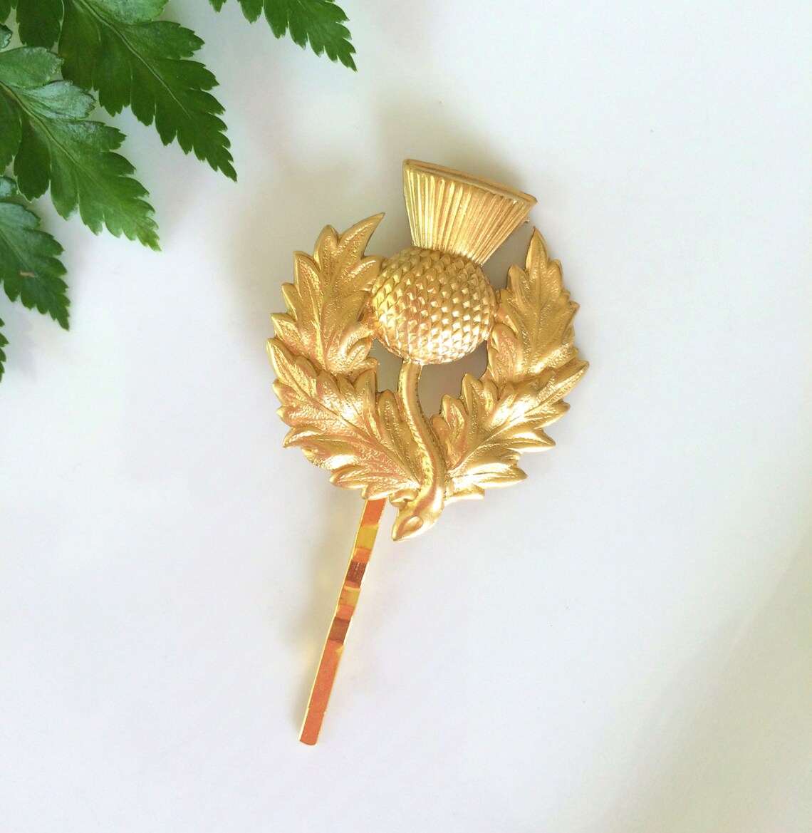 Gold Scottish Thistle Bobby Pin Bridal Hair Pin Bridal Hair Clip ...