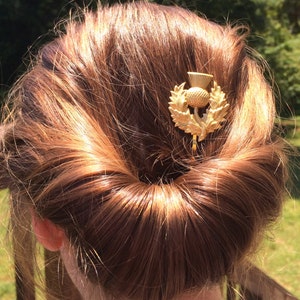 Gold Scottish Thistle Bobby Pin Bridal Hair Pin Bridal Hair Clip ...