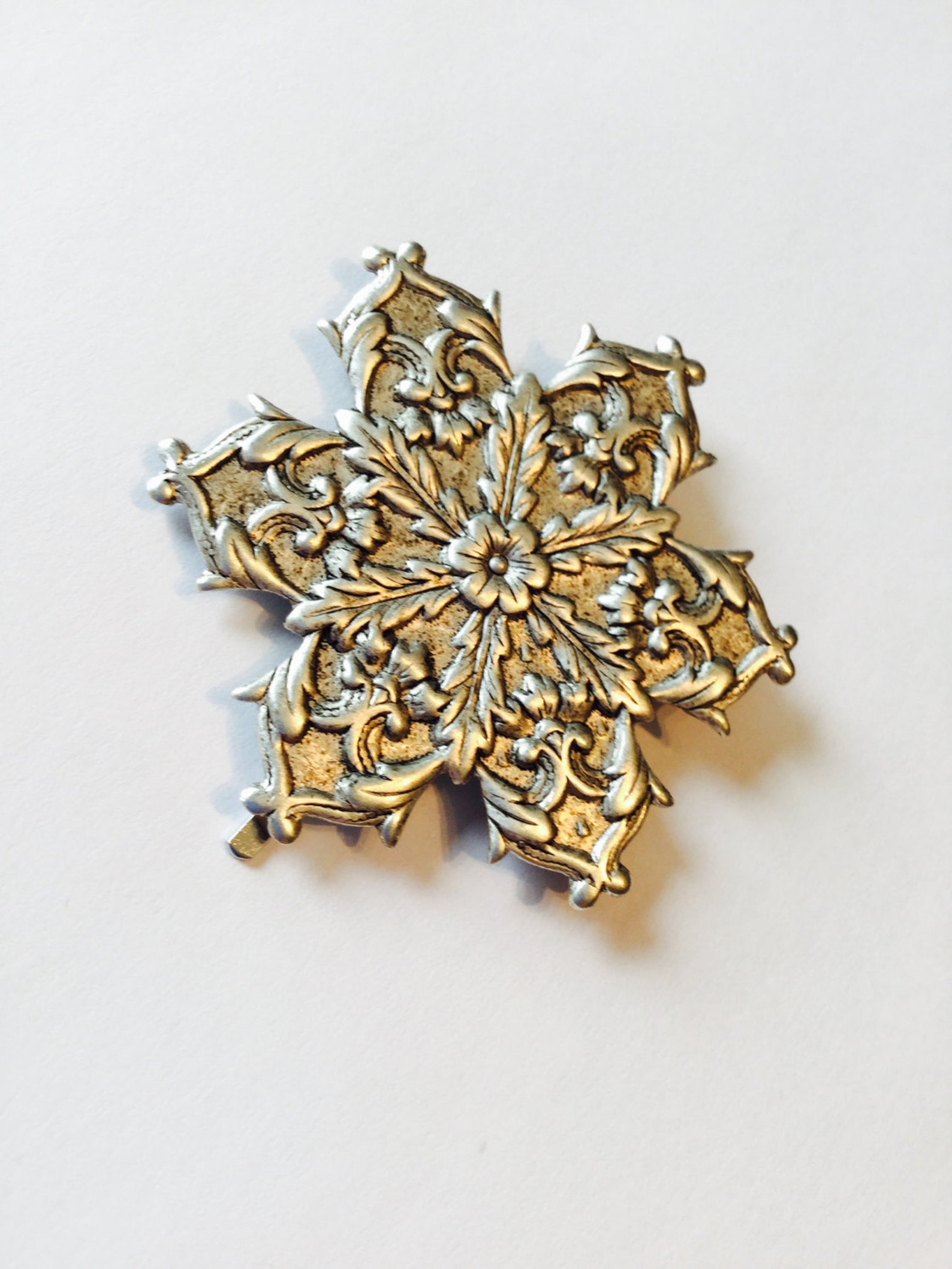 Silver Snowflake Hair Pin Snowflake Bobby Pin Christmas Hair Clip ...