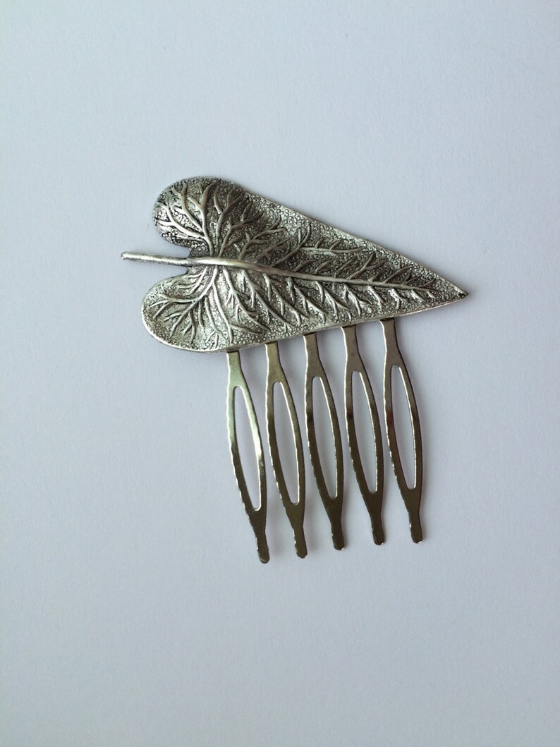 Silver Ivy Leaf Hair Comb Bridal Leaf Hair Comb Hair Accessory Got ...