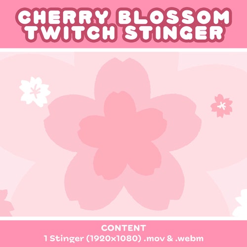 Cherry Blossom Twitch Stinger Pink Scene Transition Twitch - Etsy