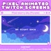 Purple Night Sky Pixel Starry Sky Screen Animated Screen - Etsy