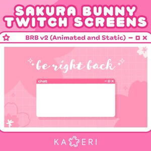 Sakura Bunny Twitch Screens | Twitch Scenes | Kawaii Gamer | Cute ...
