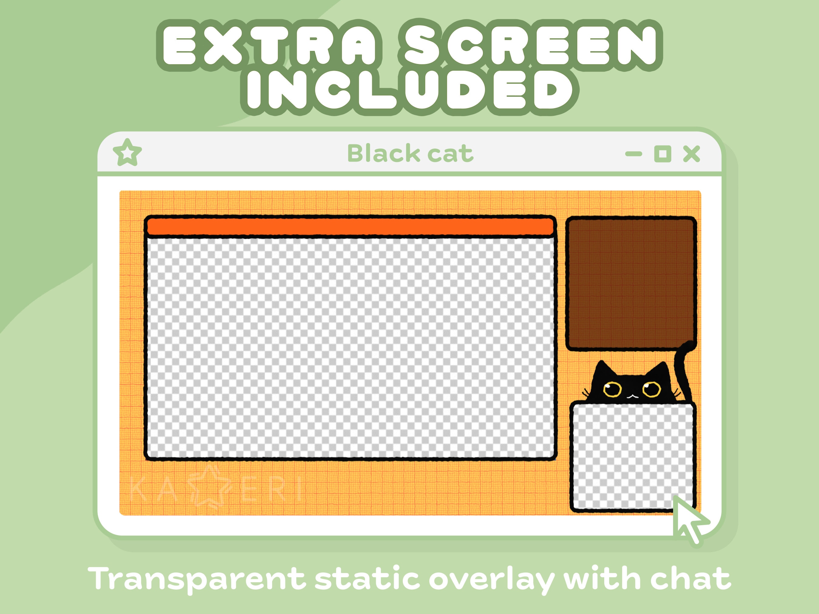 Animated Cat Twitch Screen | Halloween Cute Cat Overlay | Stream ...